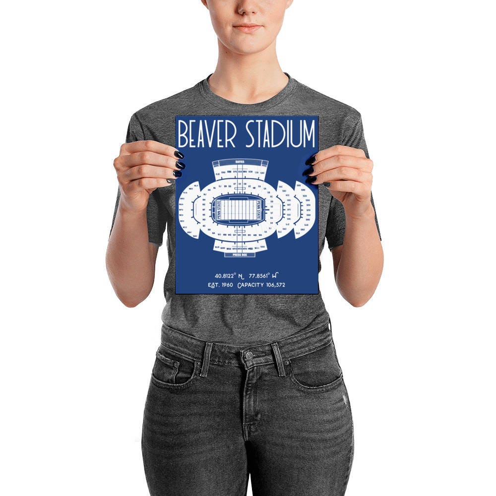 Penn State Beaver Stadium Poster Print | Etsy