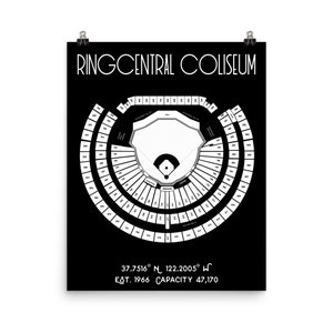Oakland Athletics Ringcentral Coliseum Football Stadium Poster Print - Etsy