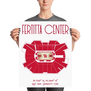 Houston Basketball Fertitta Center Stadium Poster Print - Etsy