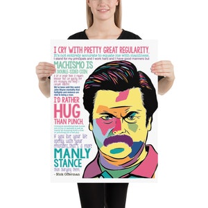 Nick Offerman Feminism Quote Ron Swanson Parks and Rec - Etsy