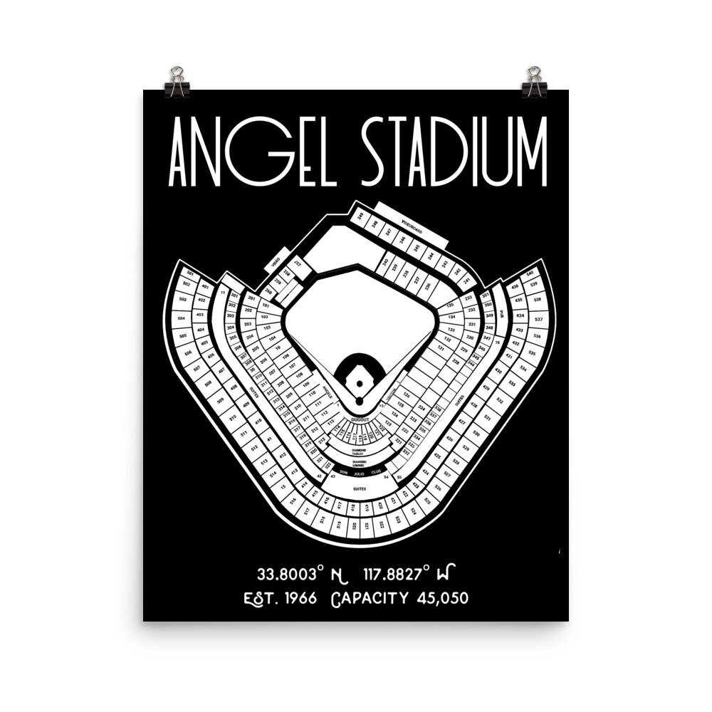 Los Angeles Anaheim Angels Stadium Poster Print | Etsy