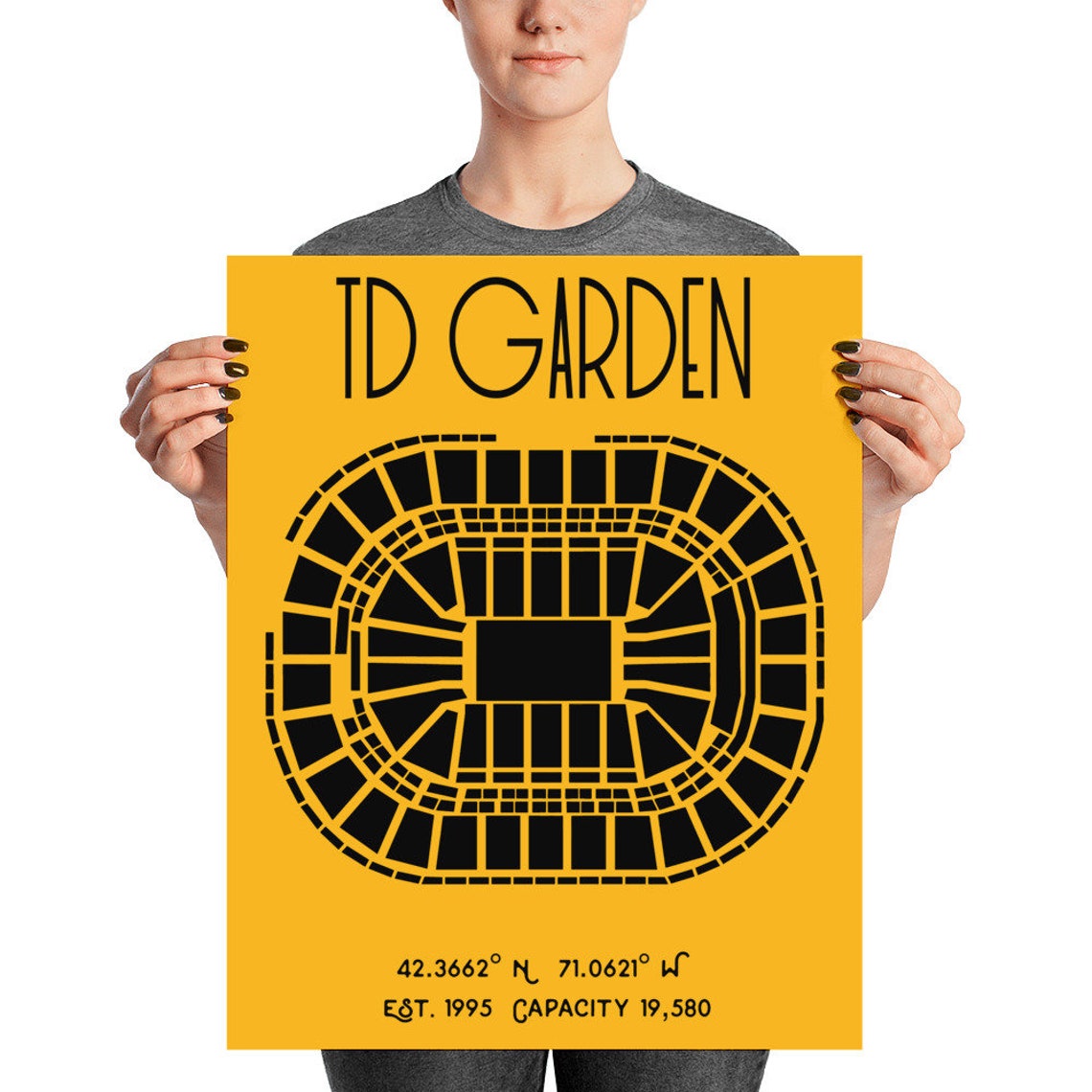 Boston Bruins TD Garden Stadium Poster Print | Etsy