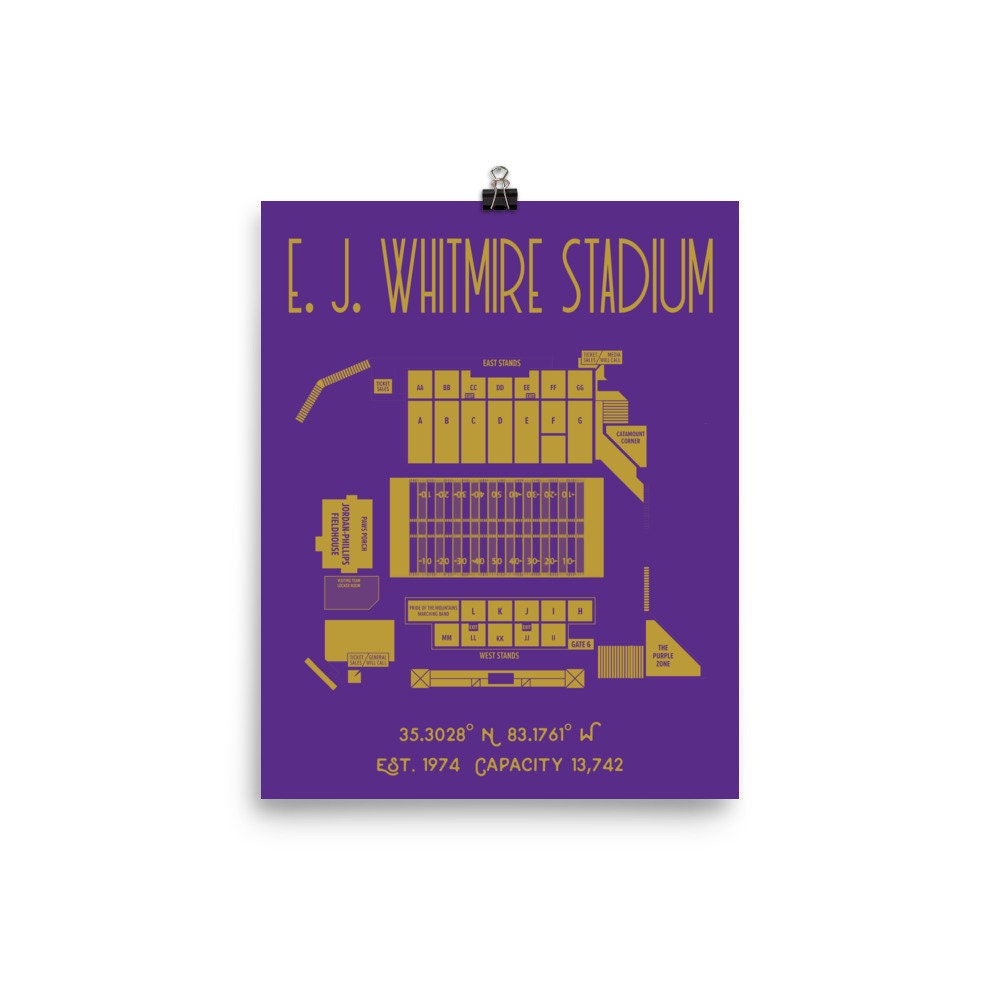 Western Carolina Football E.J. Whitmire Stadium - Etsy
