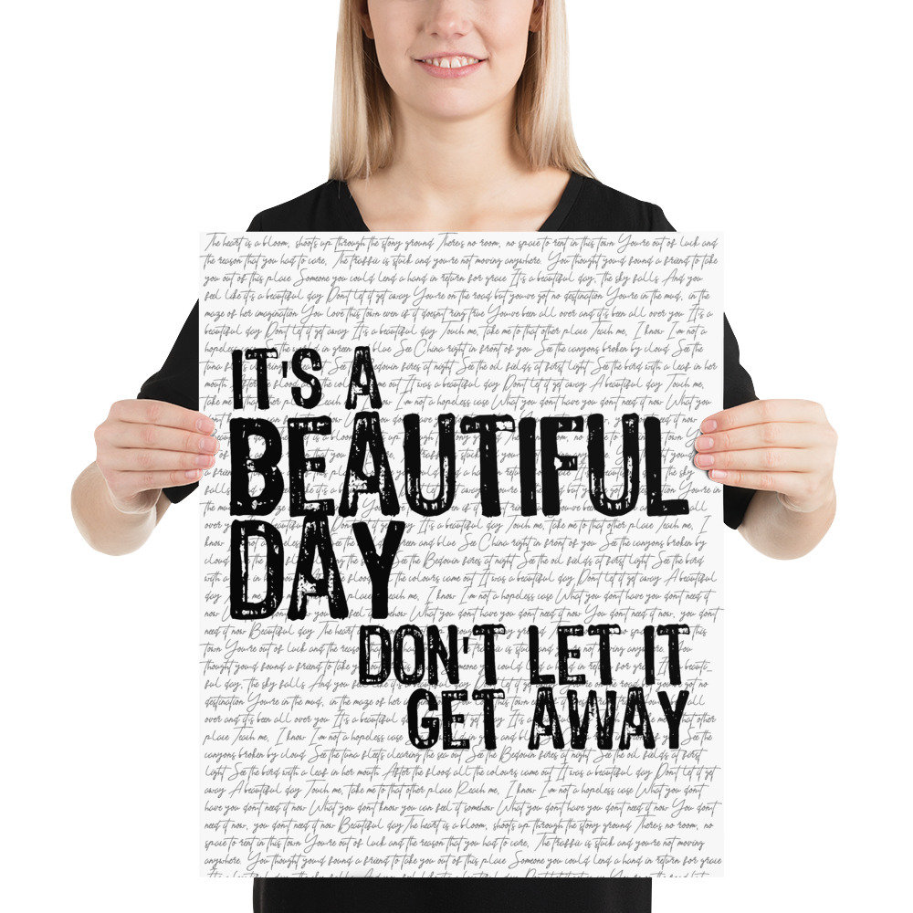 U2 Beautiful Day Album Cover