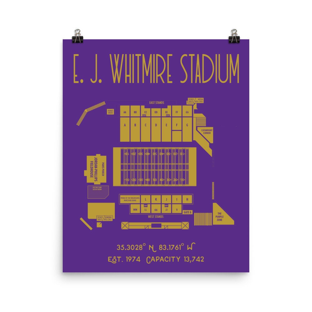 Western Carolina Football E.J. Whitmire Stadium - Etsy