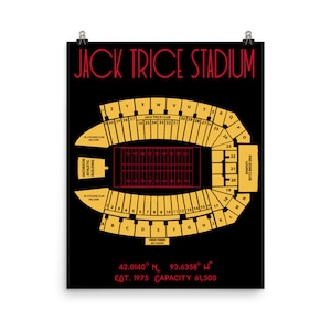 Iowa State Football Jack Trice Stadium Poster Print | Etsy