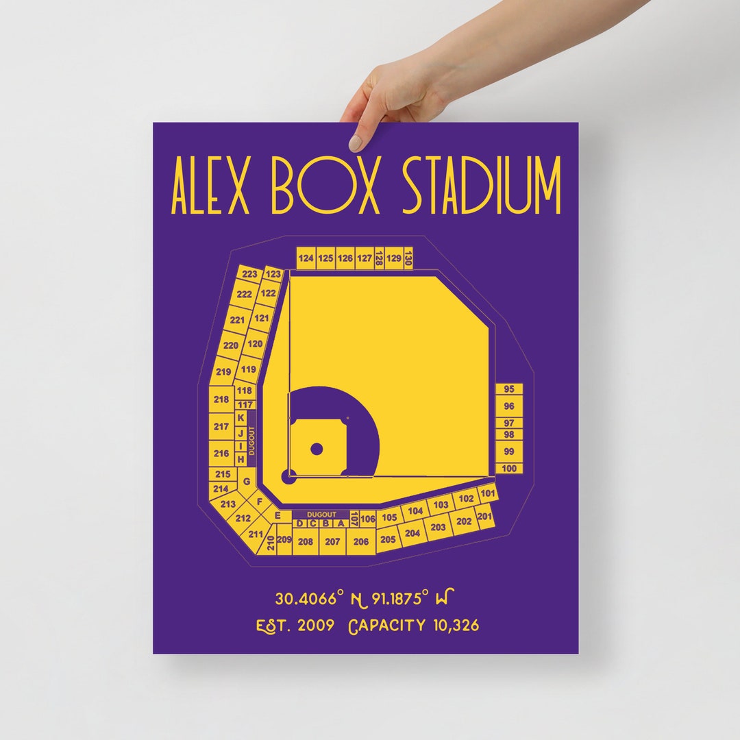 LSU Alex Box Baseball Stadium Poster Print Louisiana State University ...