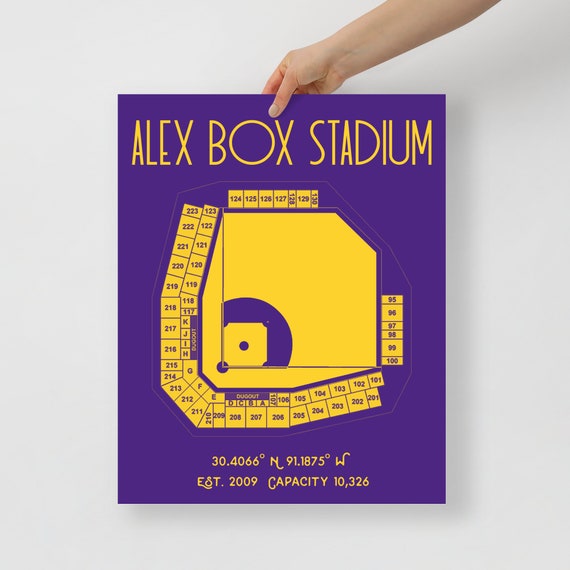 LSU Alex Box Baseball Stadium Poster Print Louisiana State | Etsy