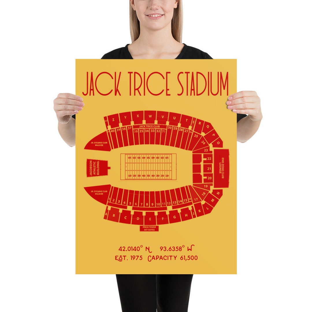 Iowa State Football Jack Trice Stadium Poster Print - Etsy