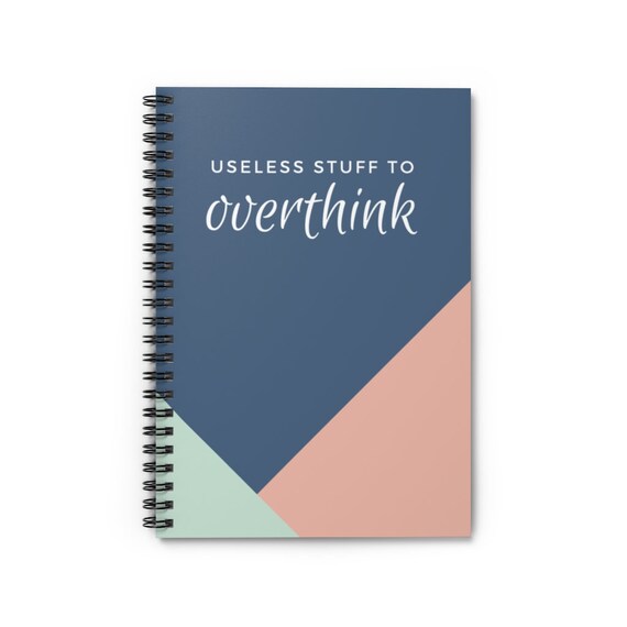 Useless Stuff to Overthink: Spiral Notebook Ruled Line | Etsy