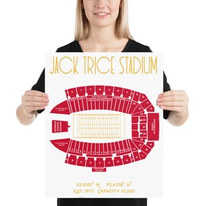 Iowa State Football Jack Trice Stadium Poster Print | Etsy