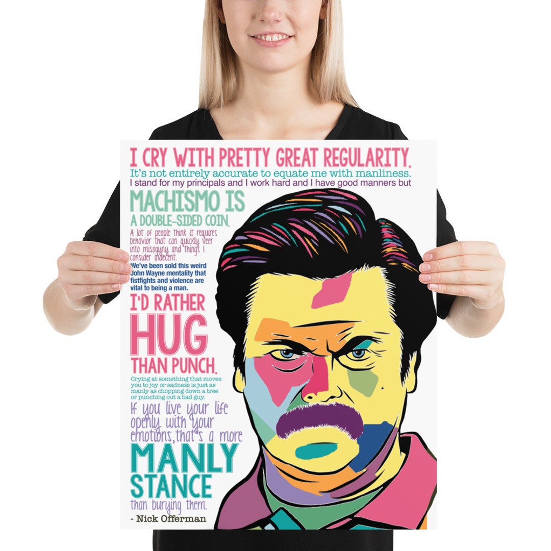 Nick Offerman Feminism Quote Ron Swanson Parks and Rec - Etsy