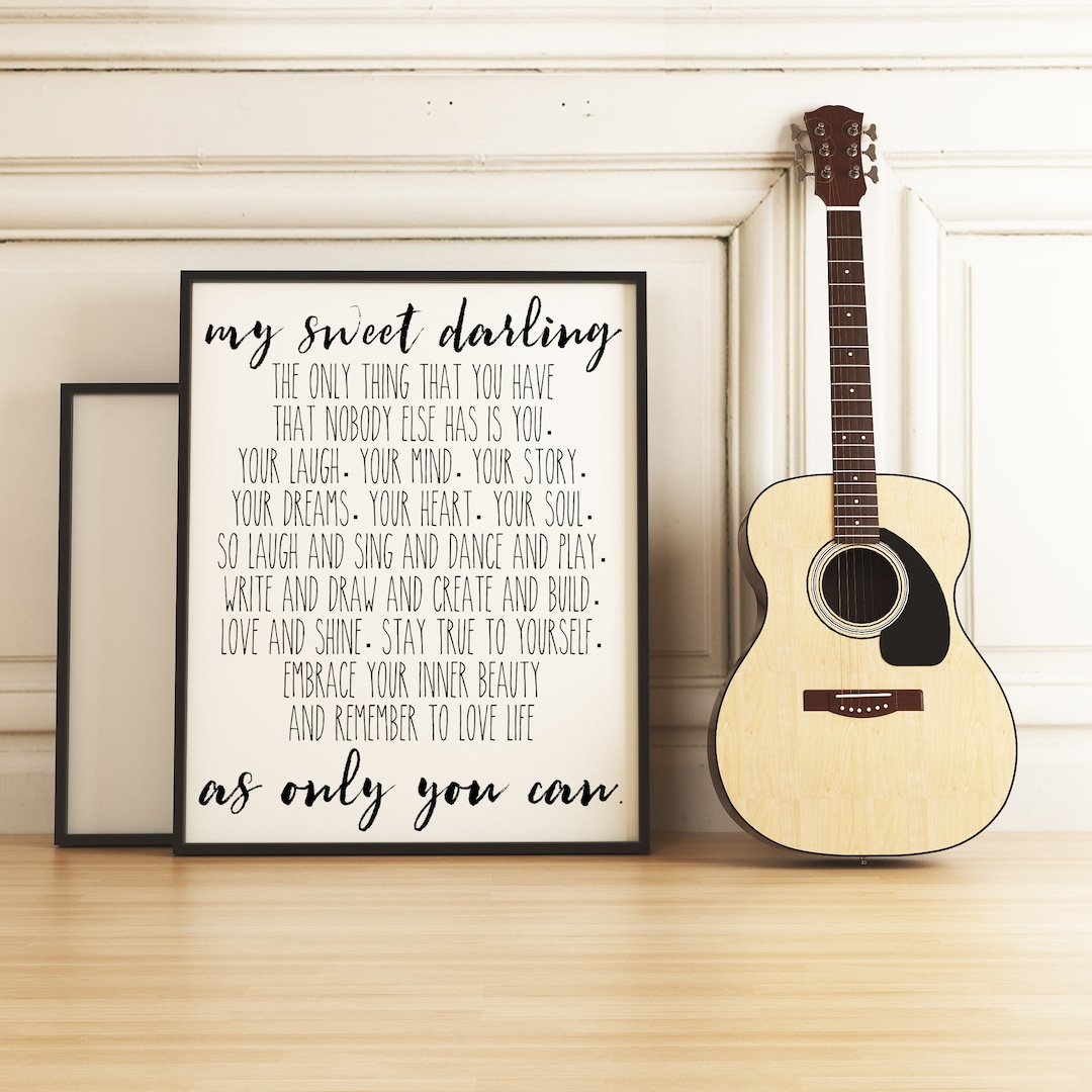 My Sweet Darling Poster - Etsy