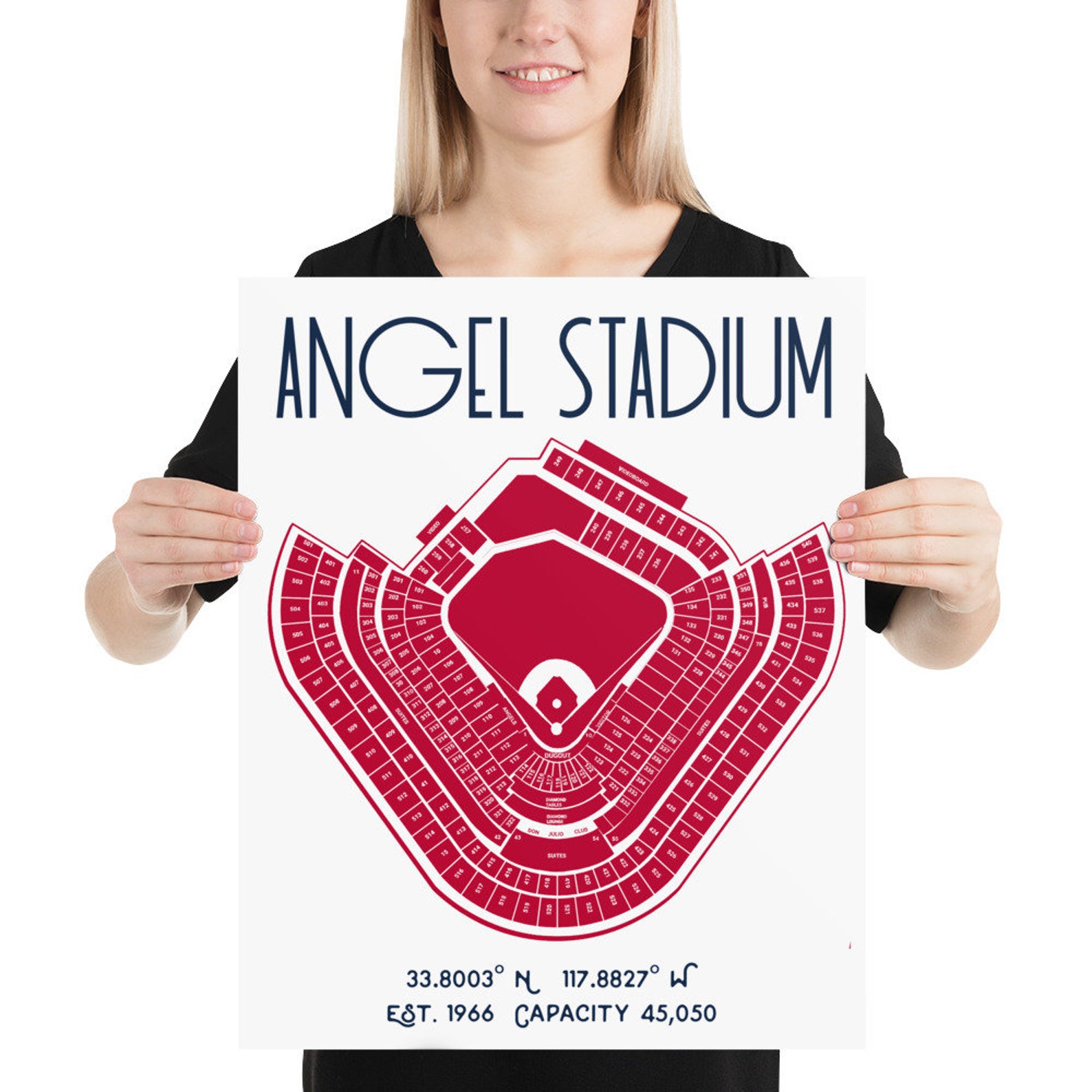 Los Angeles Anaheim Angels Stadium Poster Print | Etsy