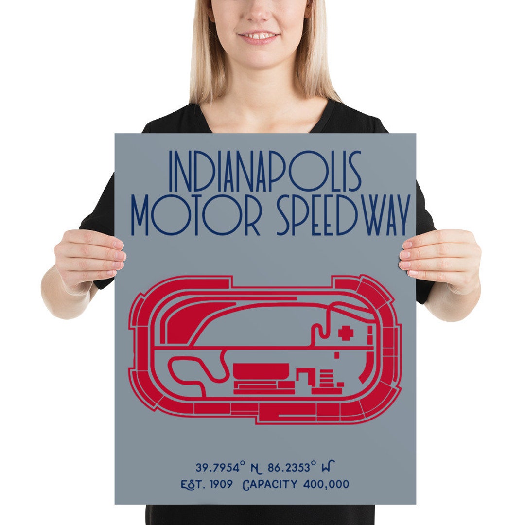 Indianapolis Motor Speedway Track Map Poster IMS Indy - Etsy