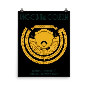 Oakland Athletics Ringcentral Coliseum Football Stadium Poster Print - Etsy