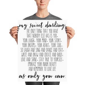 My Sweet Darling Poster - Etsy