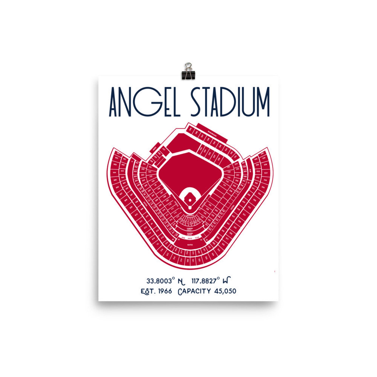 Los Angeles Anaheim Angels Stadium Poster Print | Etsy