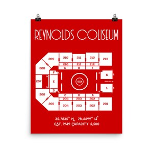 NC State Wrestling Reynolds Coliseum - Etsy