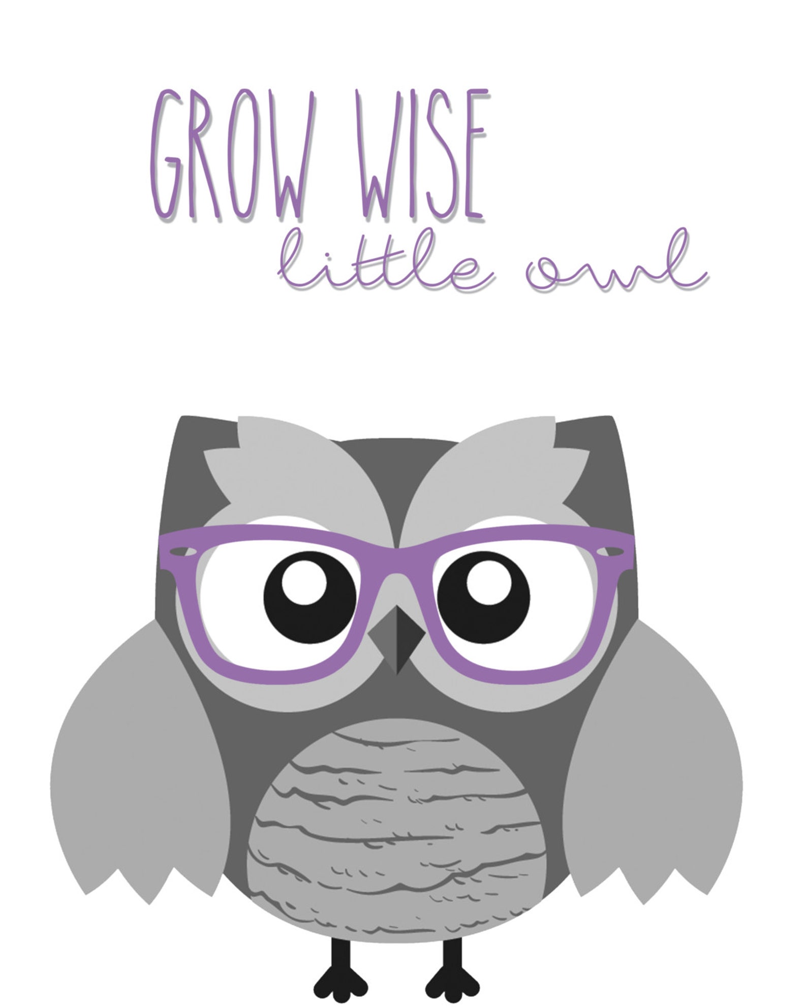 Hipster Owl Nursery Art Print Decoration Gallery Wall | Etsy