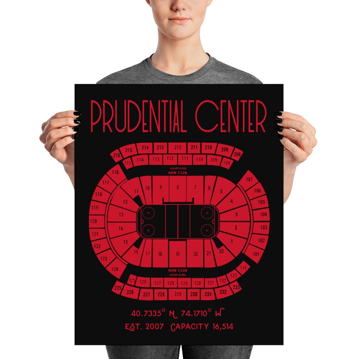 New Jersey Devils Prudential Center Stadium Poster Print - Etsy 日本