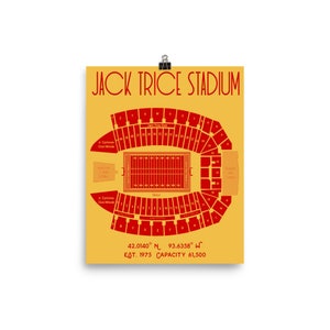 Iowa State Football Jack Trice Stadium Poster Print - Etsy