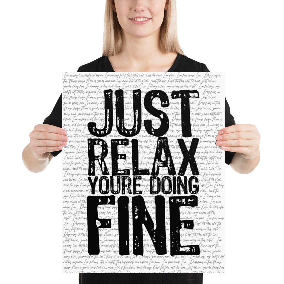 Phish Strange Design Just Relax You're Doing Fine Music Lyric Song ...