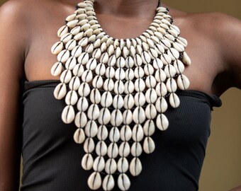 African Shell Necklace - Etsy