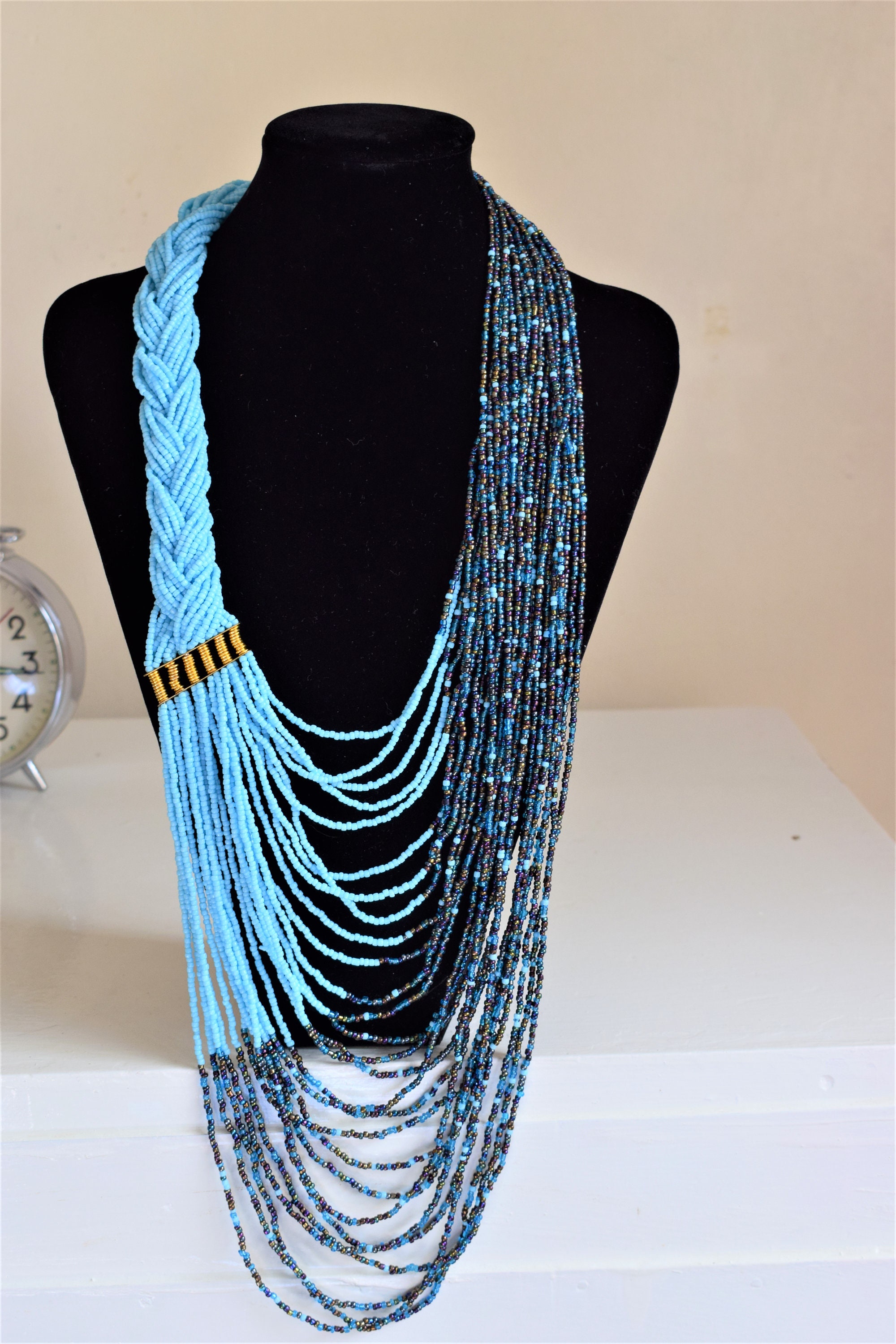 Handmade Maasai Beaded Necklace | Chunky Tribal Jewelry - Etsy