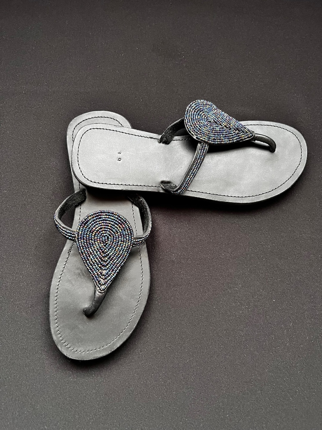 Handmade Leather Sandals for Women | Maasai African Flat Sandals ...