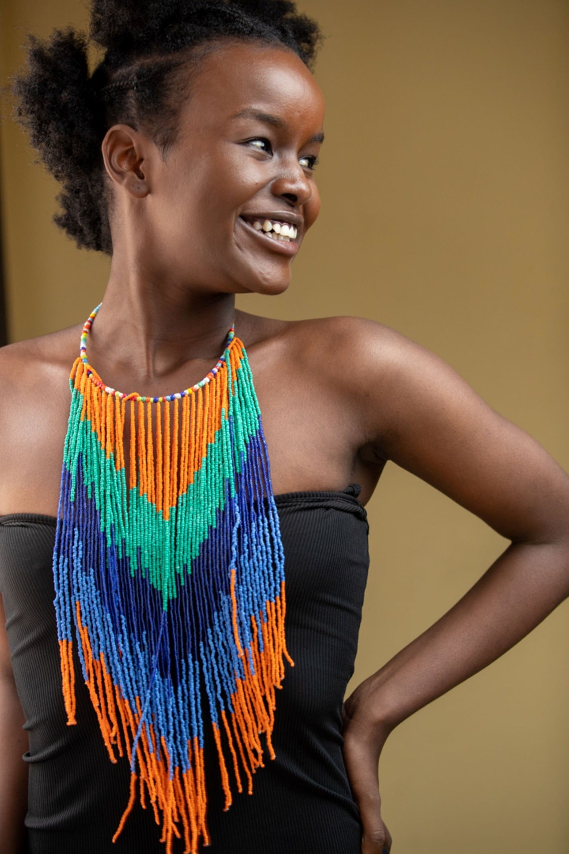 African Necklace african Jewelry handmade beaded Necklace | Etsy