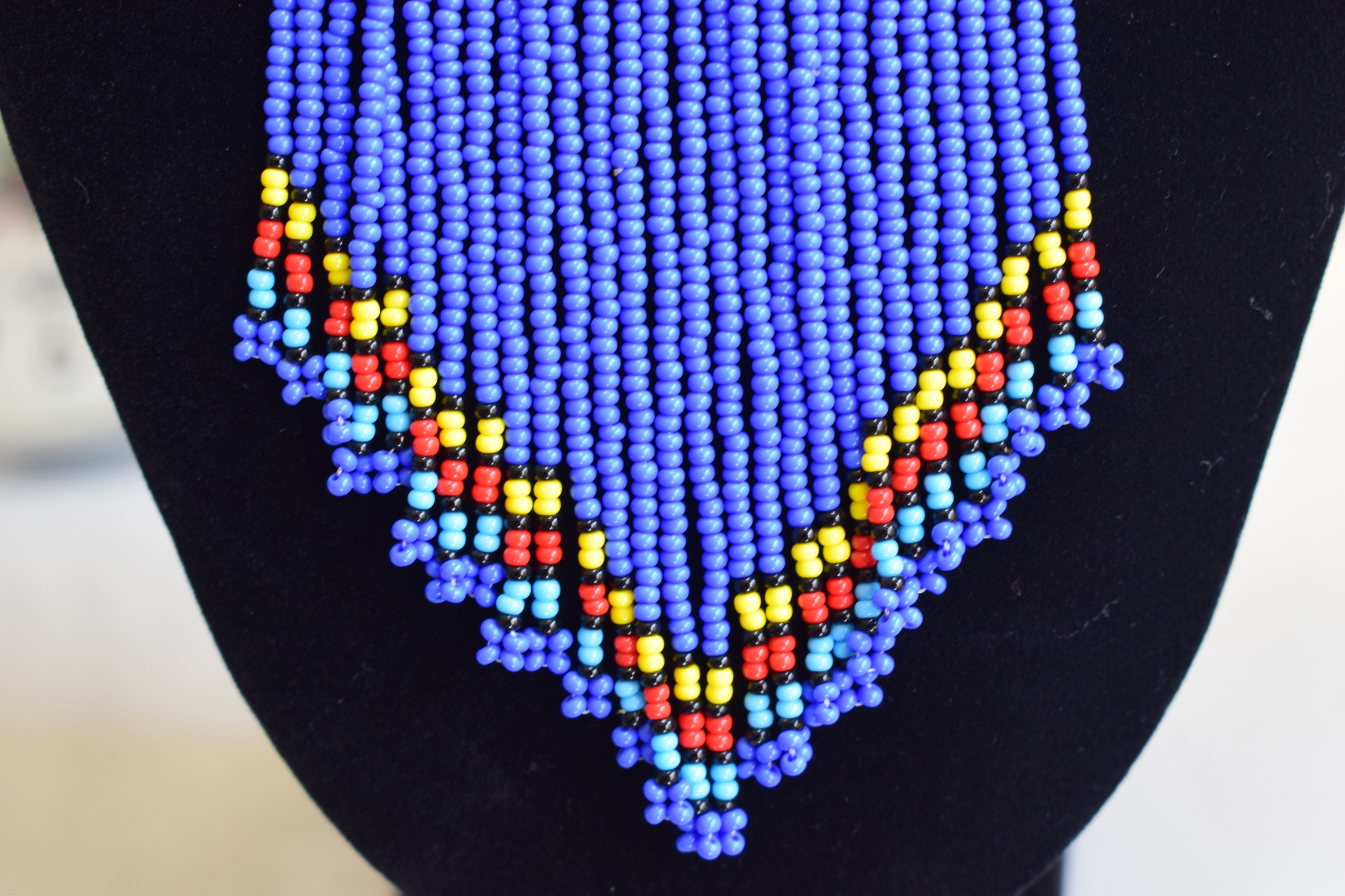 African Maasai Handmade Beaded Necklace |tribal | Zulu |bohemian ...