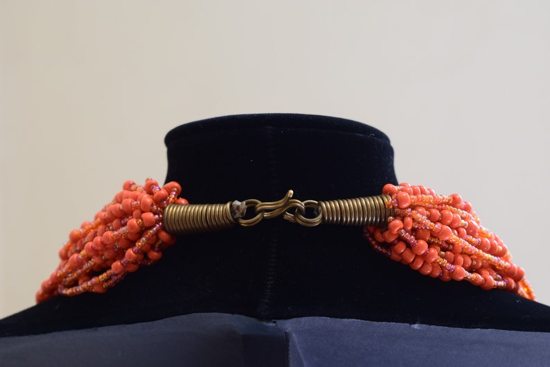 African Maasai Handmade Beaded Necklace tribal chunky Zulu | Etsy