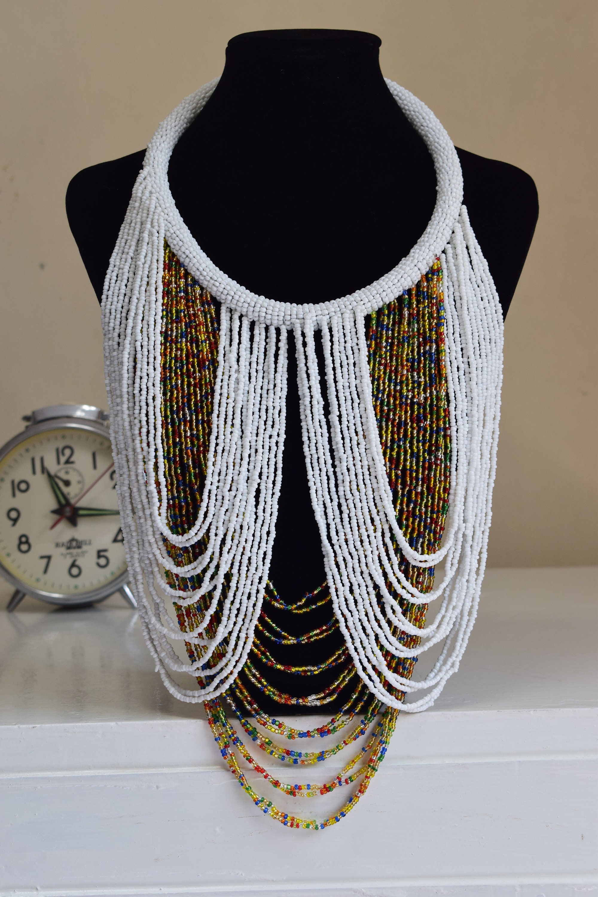 Handmade Maasai Beaded Necklace | Chunky Tribal Zulu Necklace - Etsy