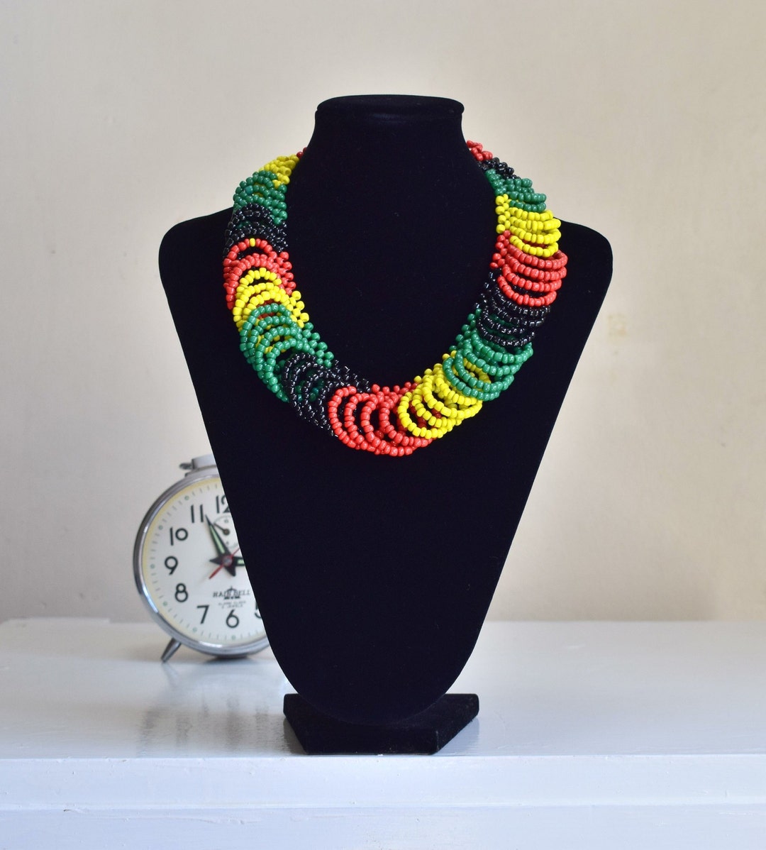 Collar de cuentas hecho a mano Maasai africano/Tribal/Ankara/Zulu ...