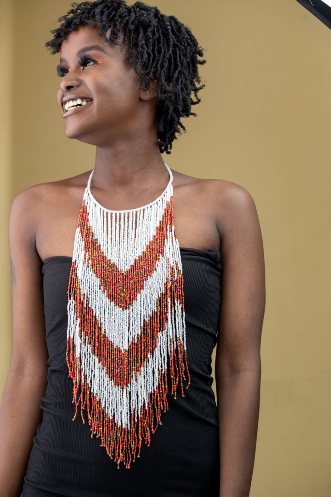 African Maasai Handmade Beaded Necklace |tribal |chunky |multi Color ...