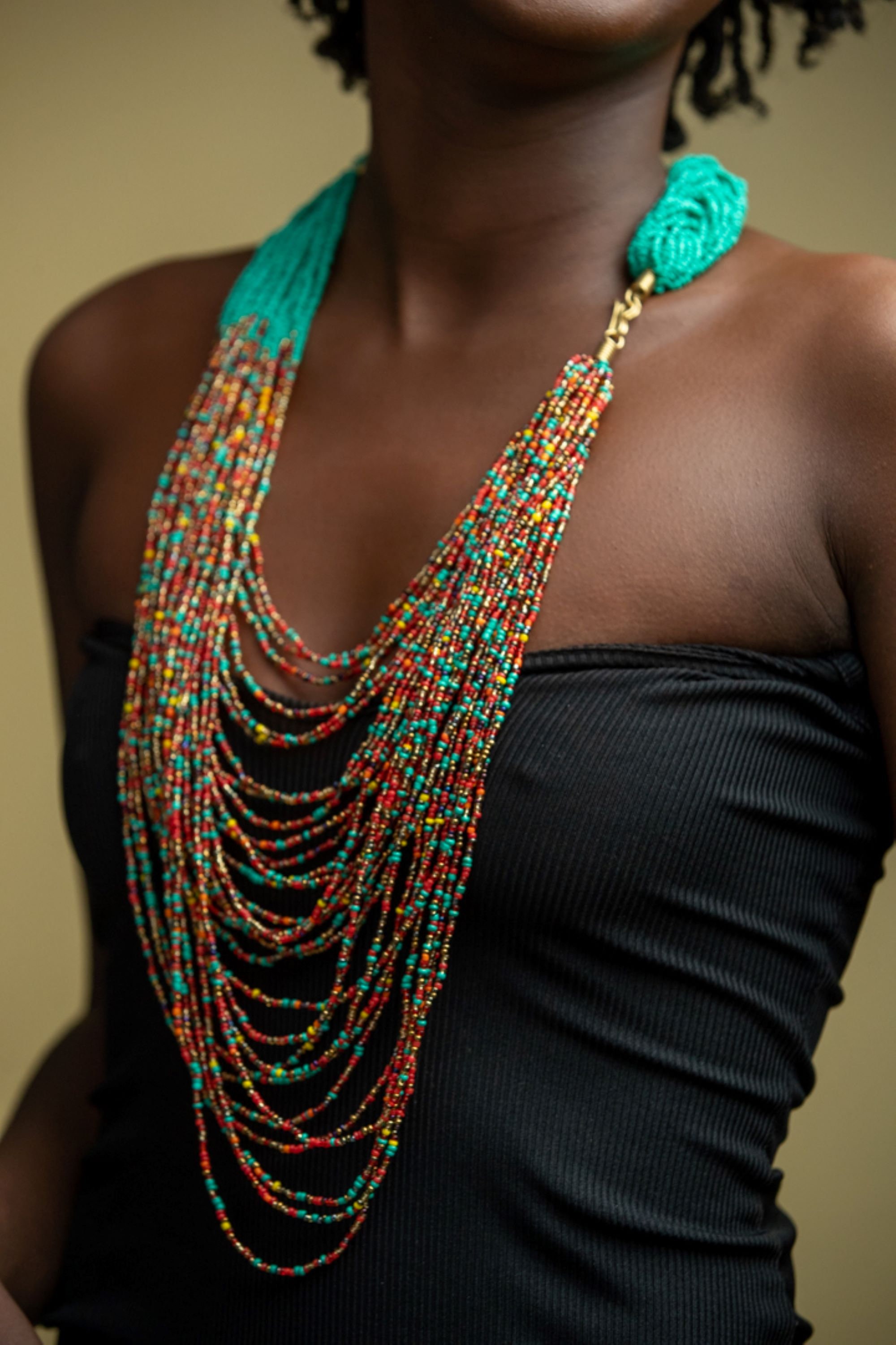 African Maasai Handmade Beaded Necklace tribal chunky Zulu | Etsy