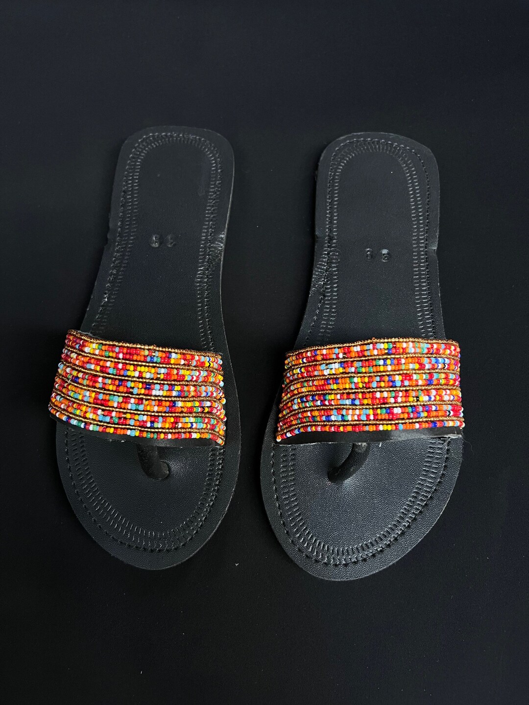 Handmade Leather Sandals for Women | Maasai African Flat Sandals ...