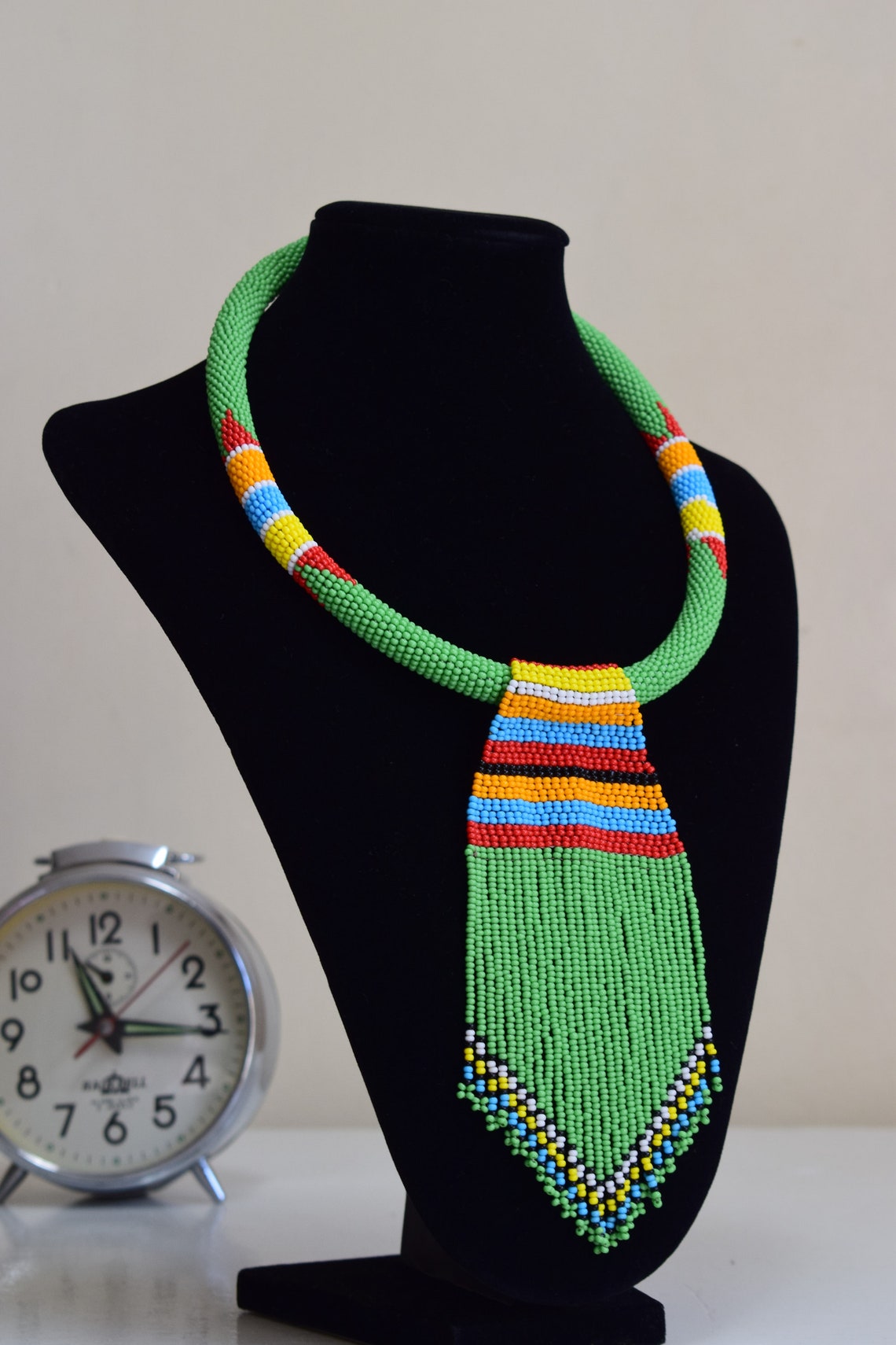 African Maasai Handmade Beaded Necklace tribal Zulubohemian - Etsy