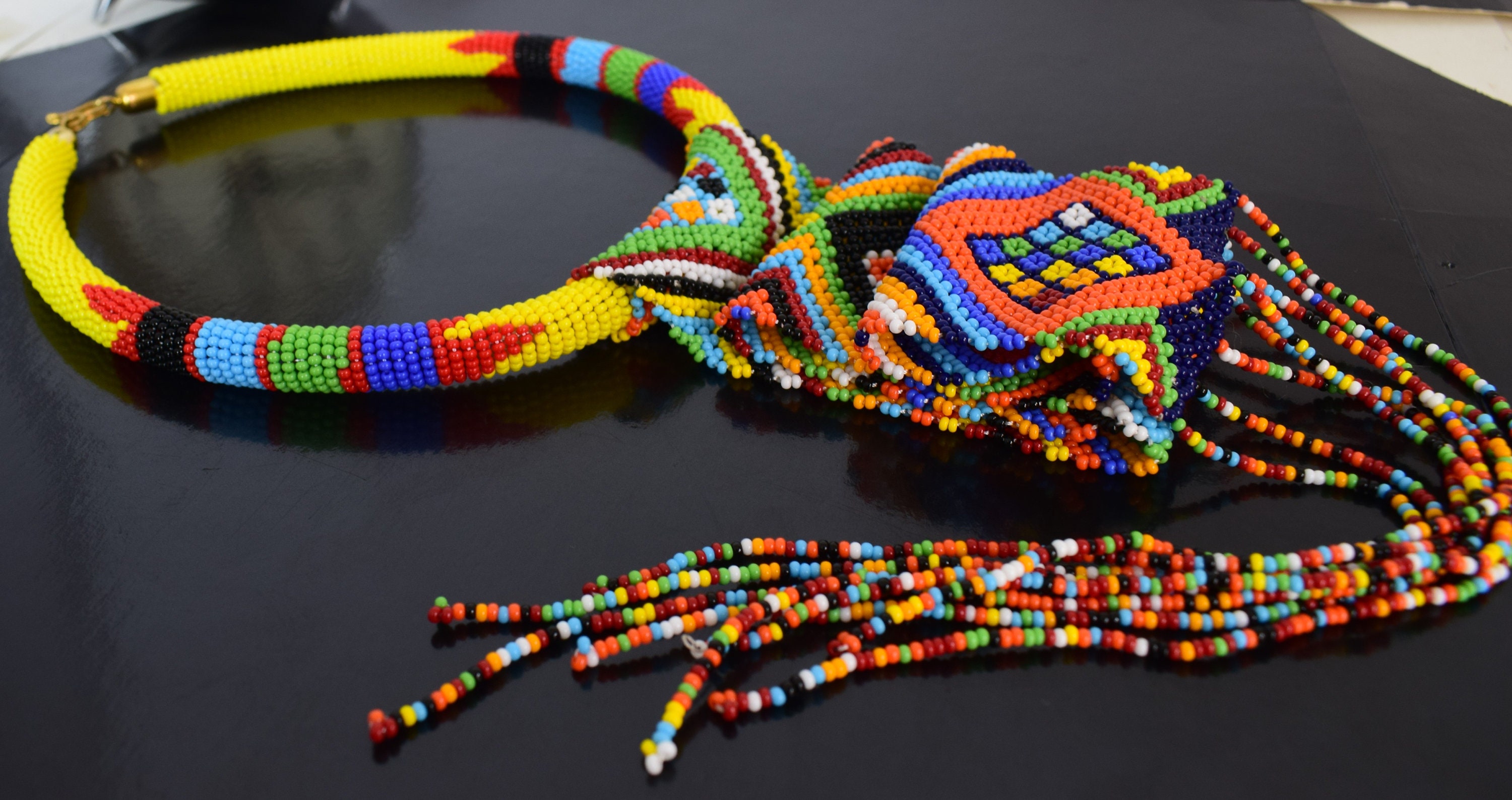 African Necklace African Jewelry Handmade Beaded Necklace | Etsy