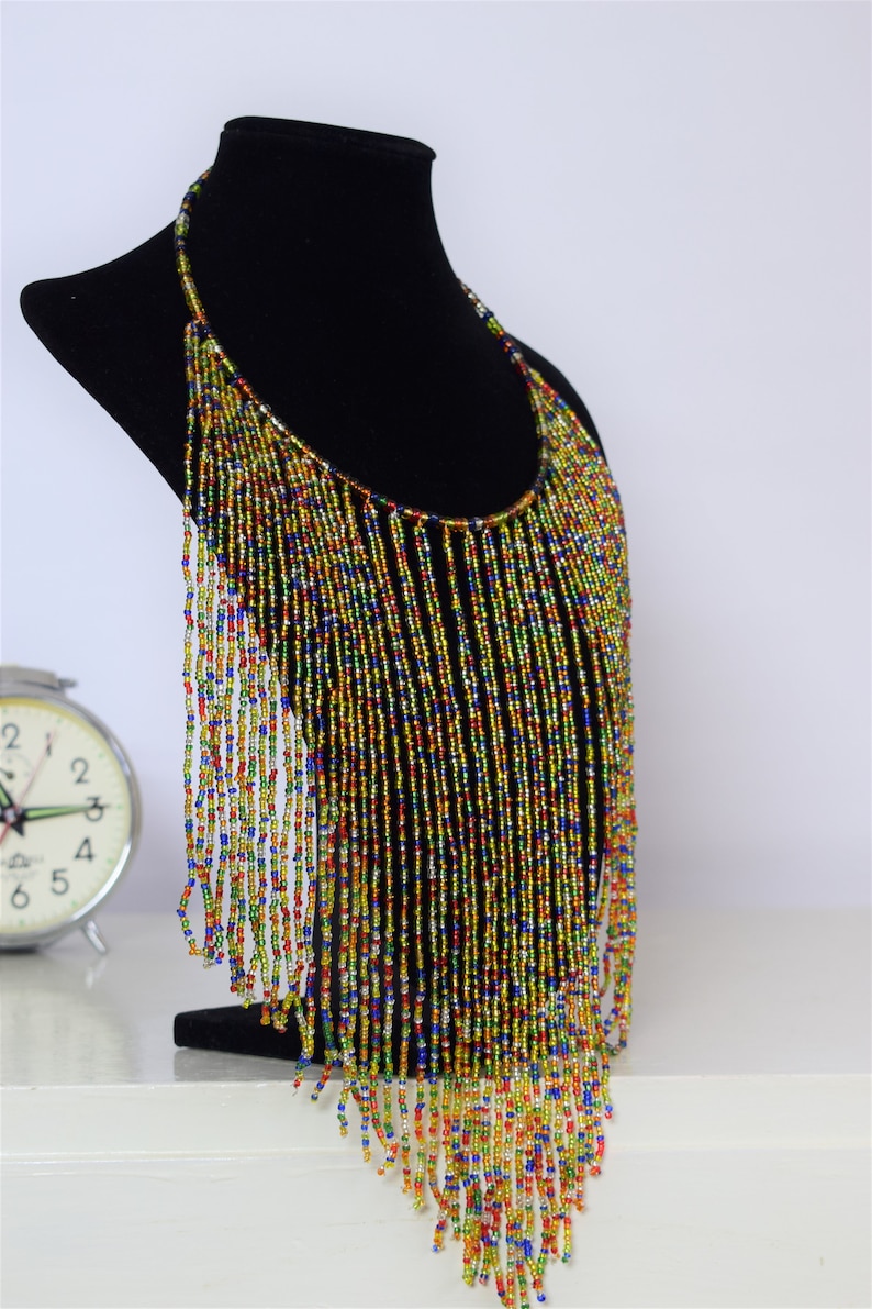 African Necklace African Jewelry Handmade Beaded Necklace | Etsy