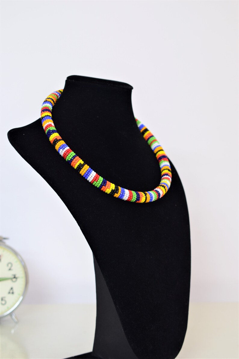 African Necklace African Jewelry Handmade Beaded Necklace | Etsy