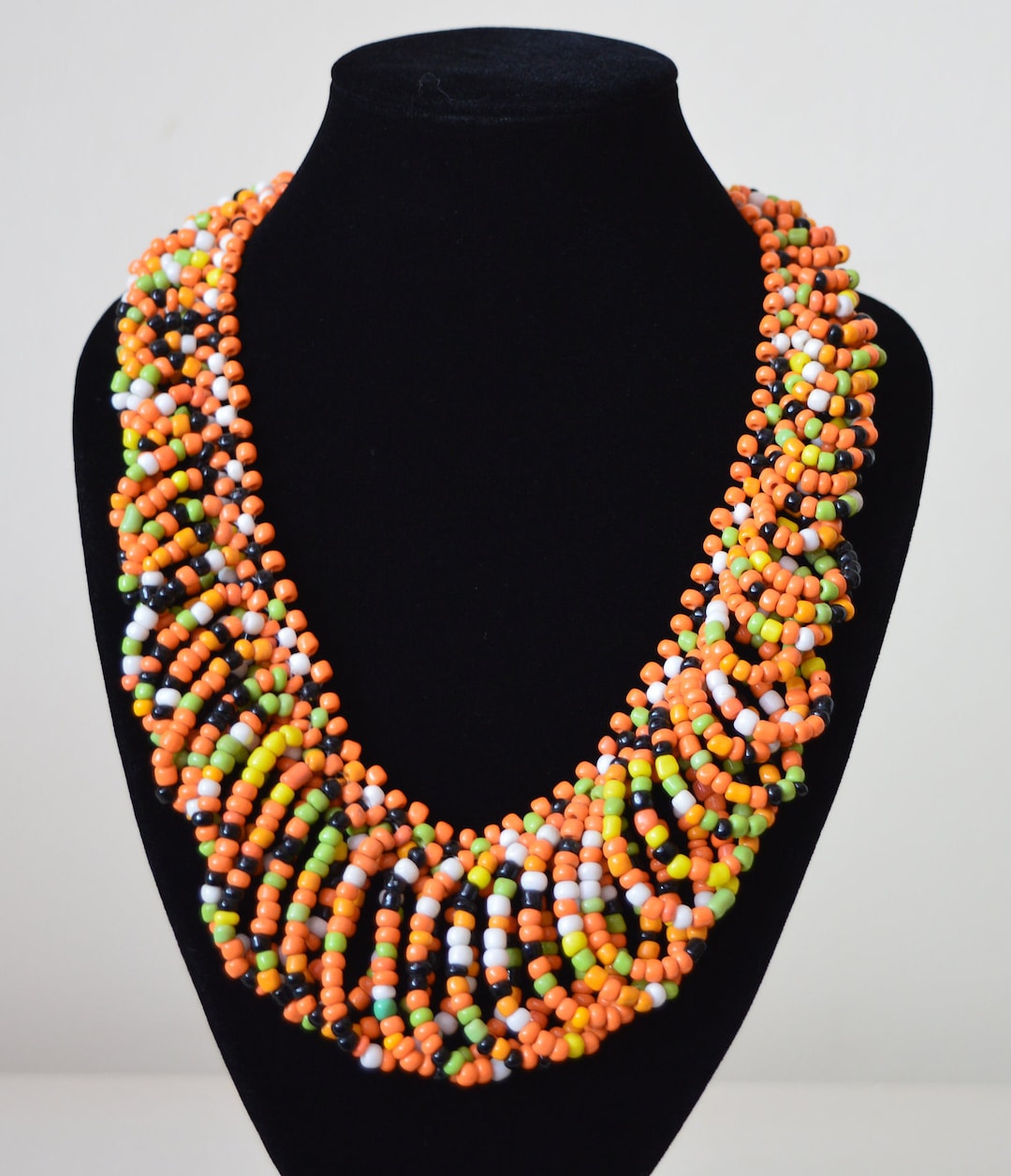 African Maasai Handmade Beaded Necklace tribal chunky Zulu - Etsy