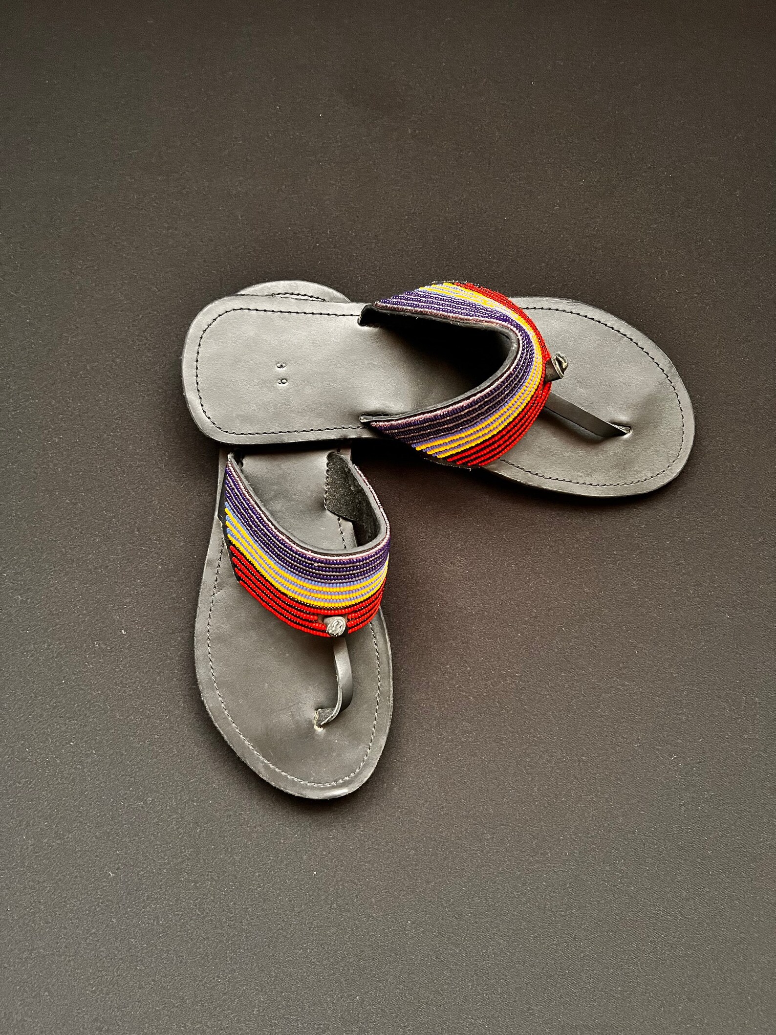 Handmade Leather Sandals for Women | Maasai African Flat Sandals ...
