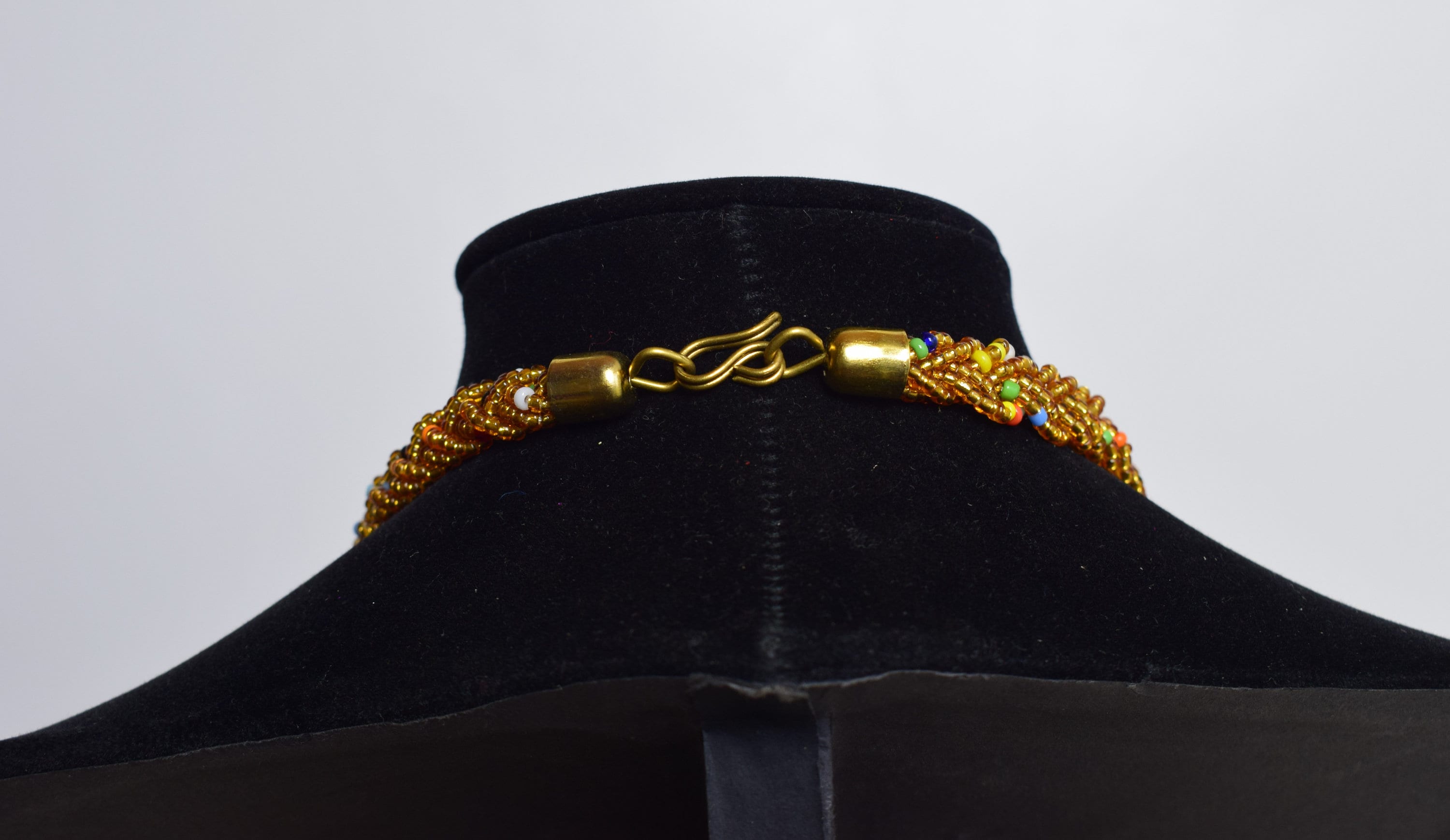 Handmade Beaded necklace Gift for HerTribal ChunkyGolden | Etsy