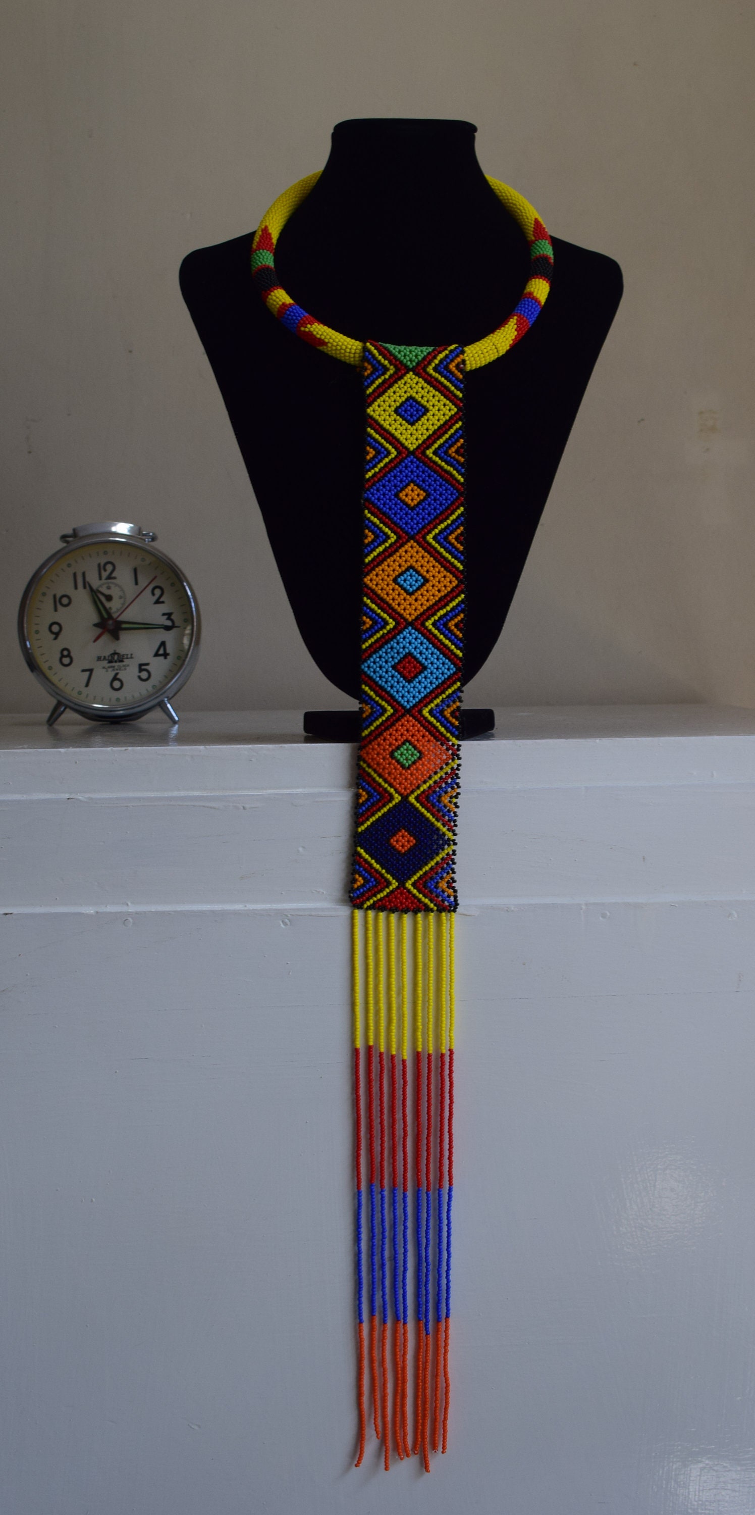 African Maasai Handmade Beaded Necklace tribal statement - Etsy