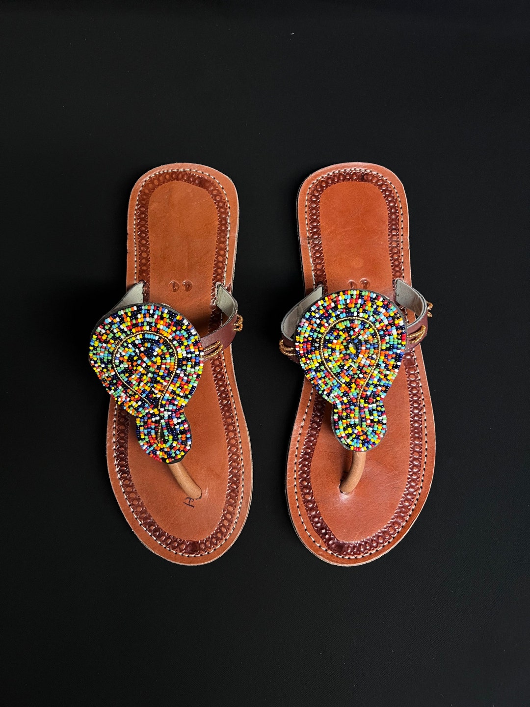 Handmade Leather Sandals for Women | Maasai African Flat Sandals ...