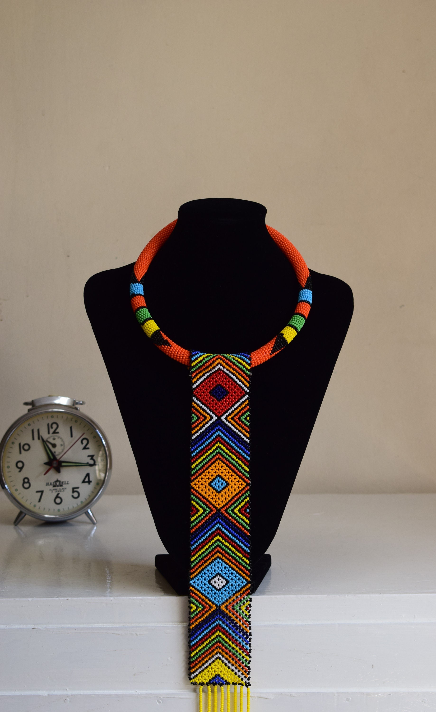 African Maasai Handmade Beaded Necklace tribal ankara Zulu - Etsy