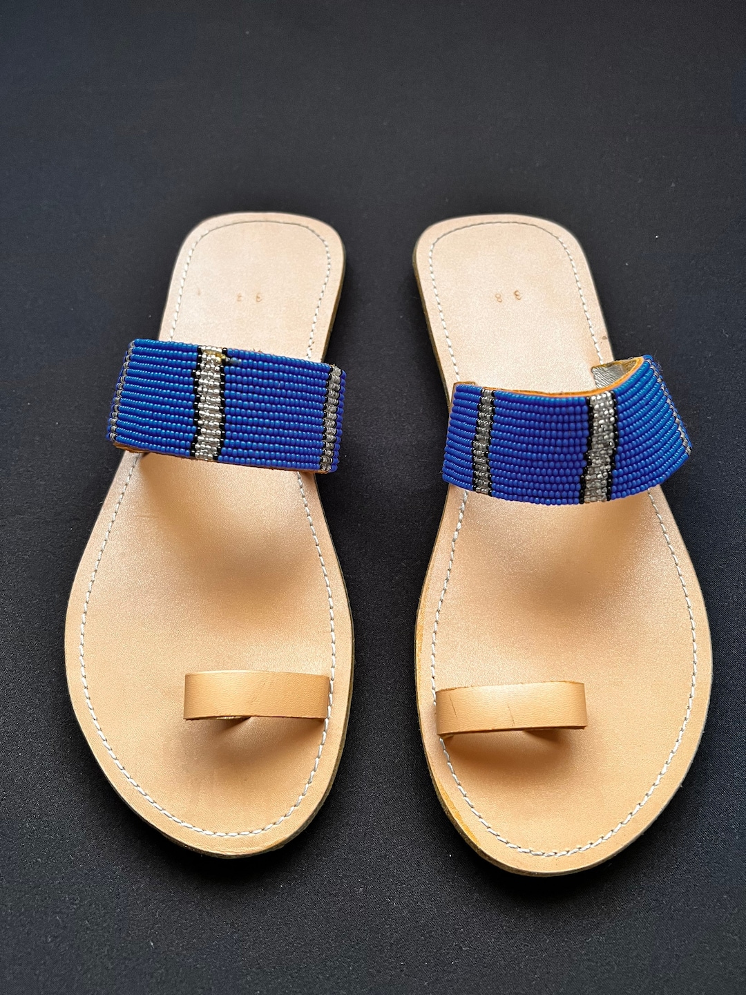 African Maasai Handmade Leather Sandals for Women, Spring Summer Shoes ...