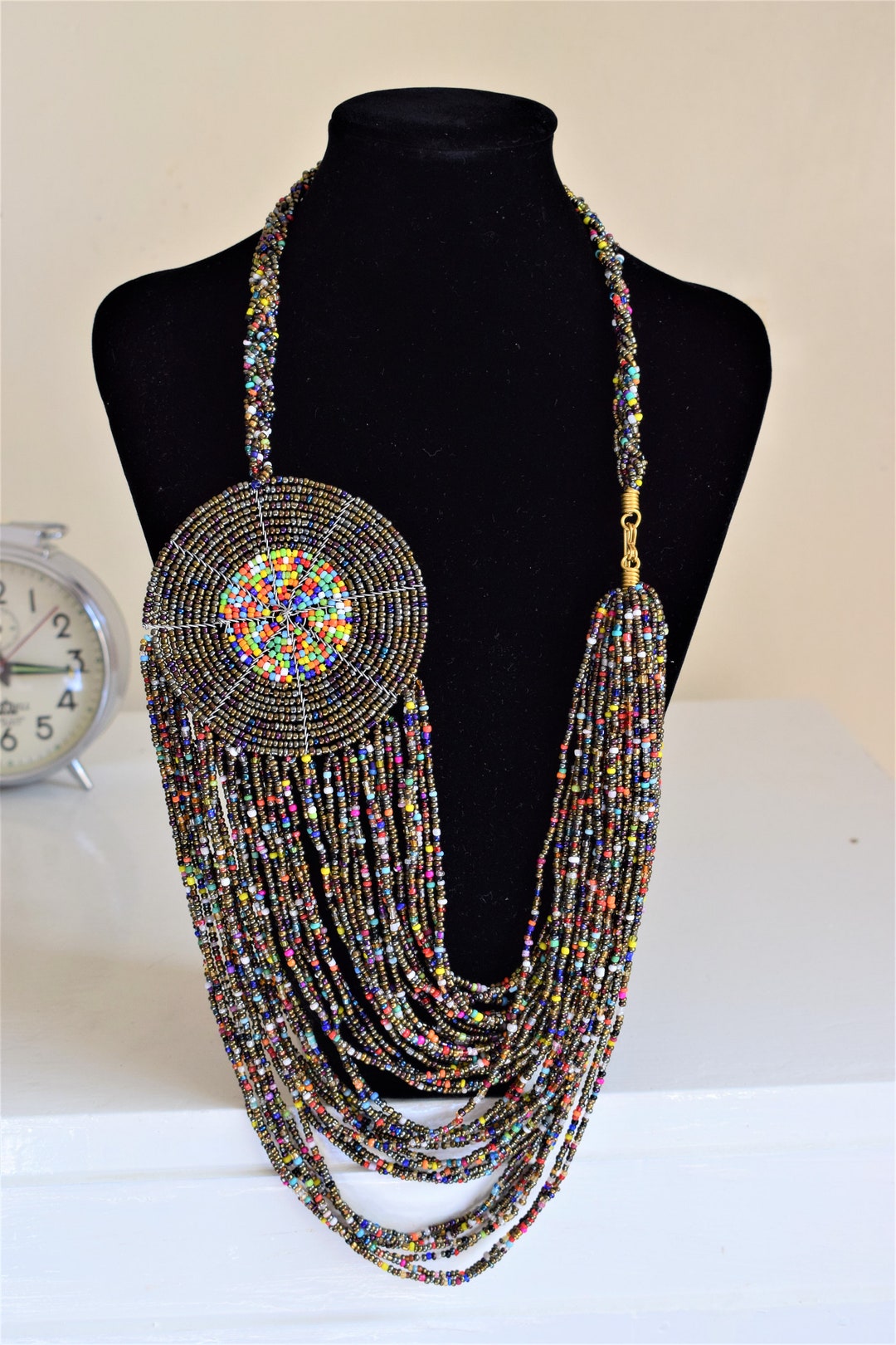 African Necklace |african Jewelry |handmade |beaded Necklace |chunky ...